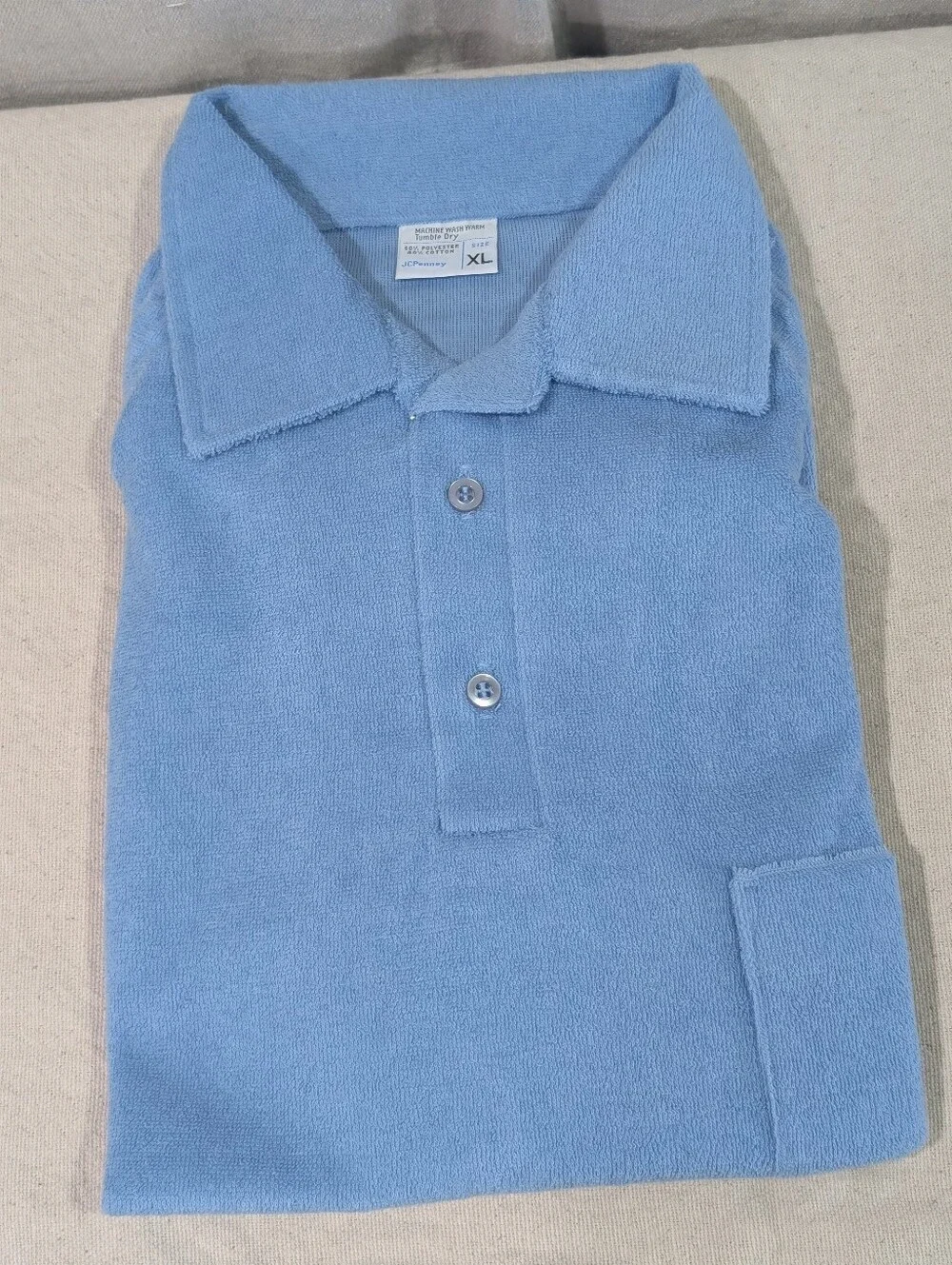 jcpenney | Shirts | New Vintage 98s Jcpenney Light Blue Terry Cloth ...